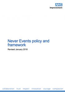 Revised Never events policy | CHFG - Clinical Human Factors Group