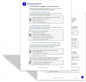 CHFG Clinical Human Factors Group. The charity working to make ...